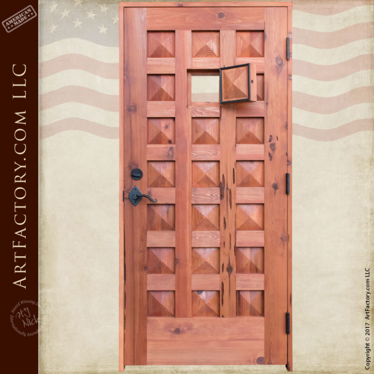 Pyramid Panel Grand Entrance Door: Includes Hidden Speakeasy Portal