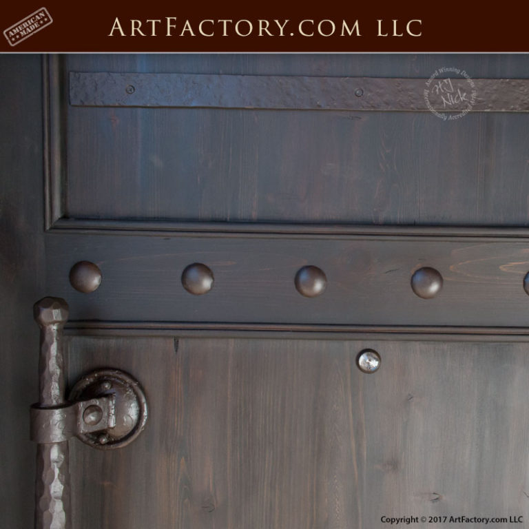 Wooden Castle Entrance Door: With Custom Hand Forged Hardware