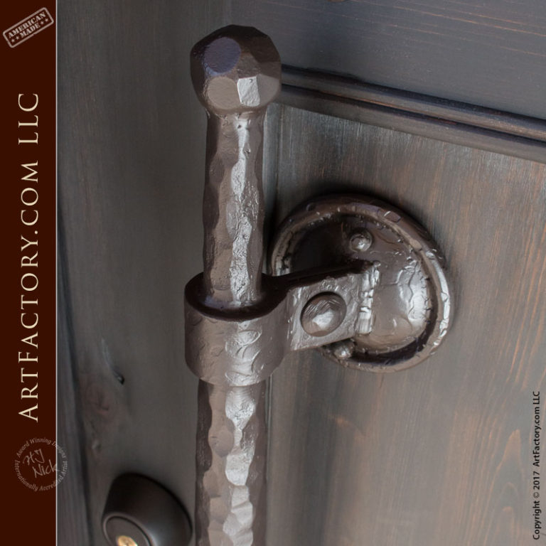Wooden Castle Entrance Door: With Custom Hand Forged Hardware