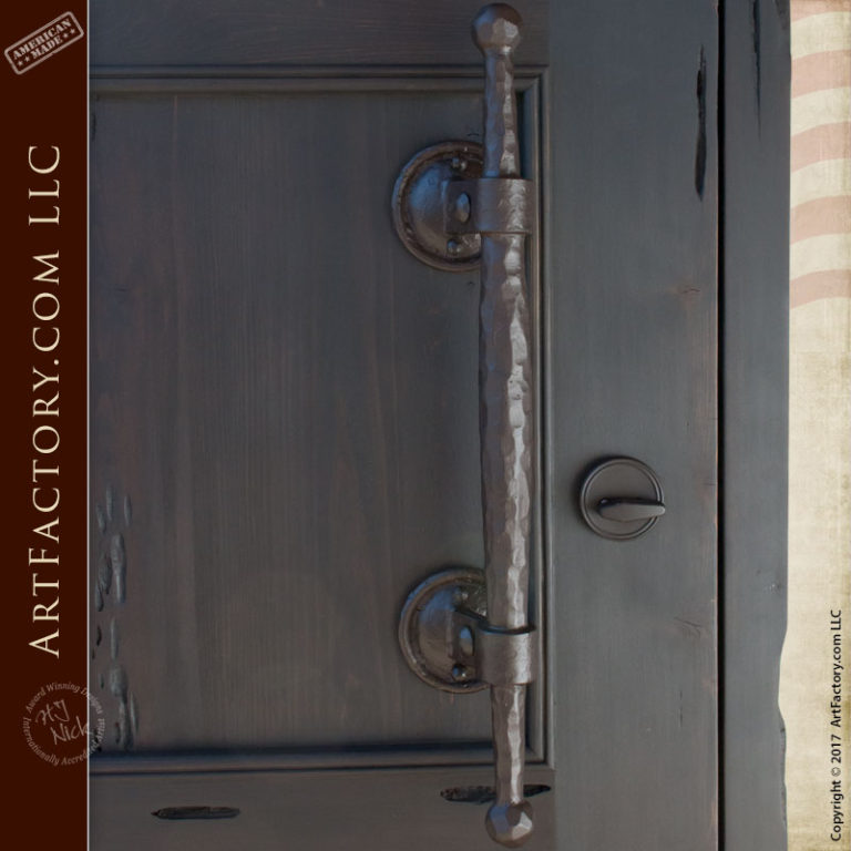 Wooden Castle Entrance Door: With Custom Hand Forged Hardware
