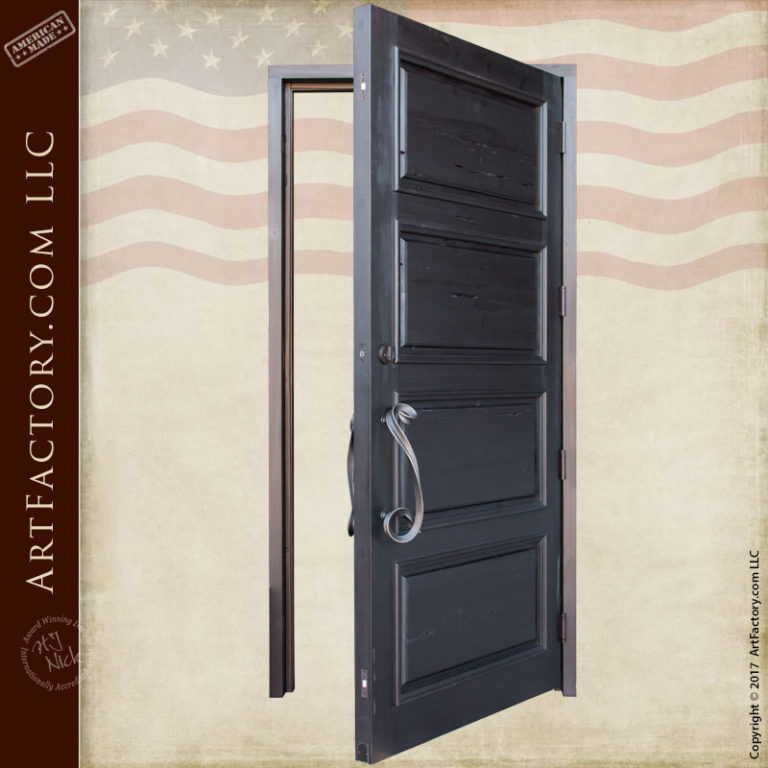 Four Panel Front Door: Custom Solid Wood Entrance Doors