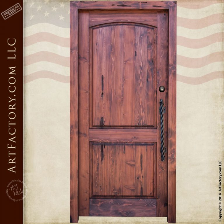 Rustic Wooden Dutch Door: With Custom 8 Panel Viewing Window