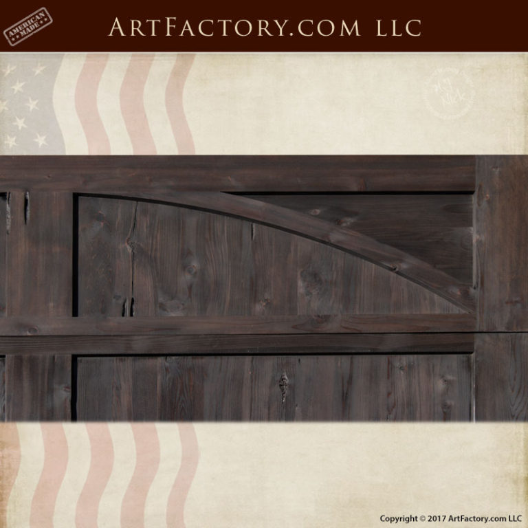 Custom Solid Wood Garage Door - Thick Rustic Style