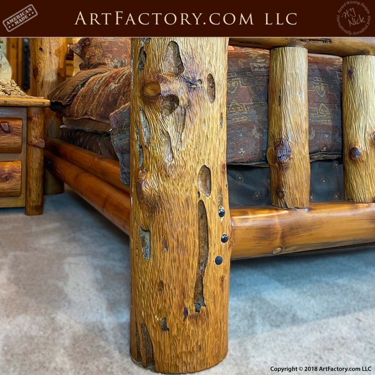 Custom Lodge Bed: Genuine Solid Natural Air Cured Timber