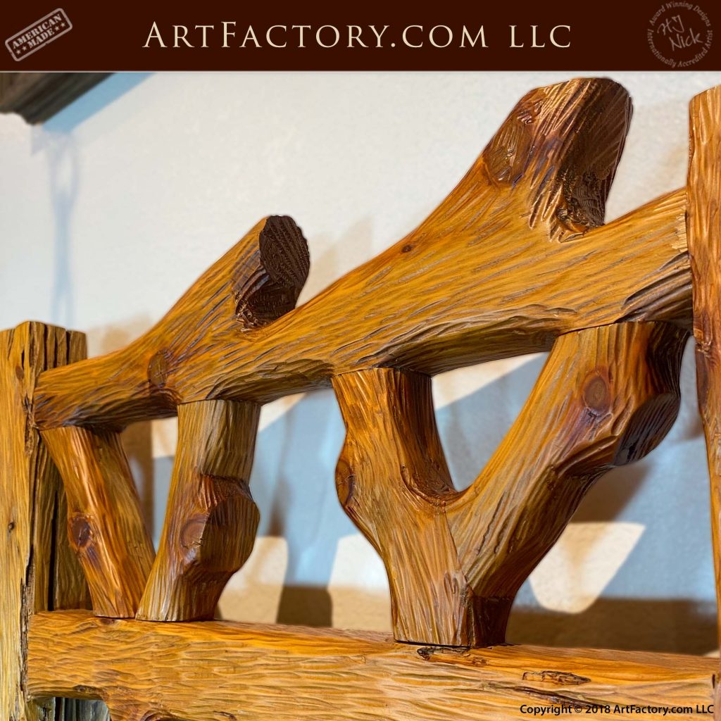 Custom Lodge Bed: Genuine Solid Natural Air Cured Timber