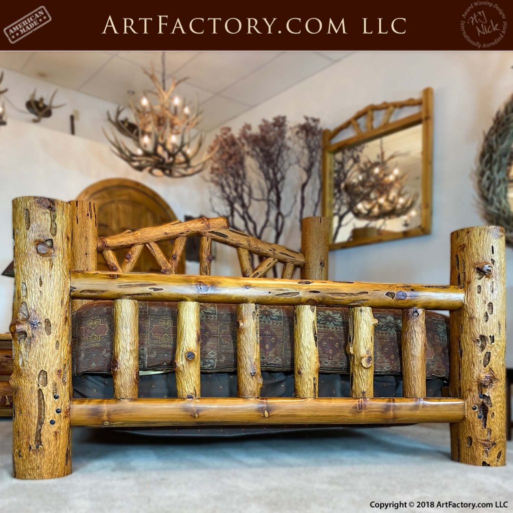 Custom Lodge Bed: Genuine Solid Natural Air Cured Timber