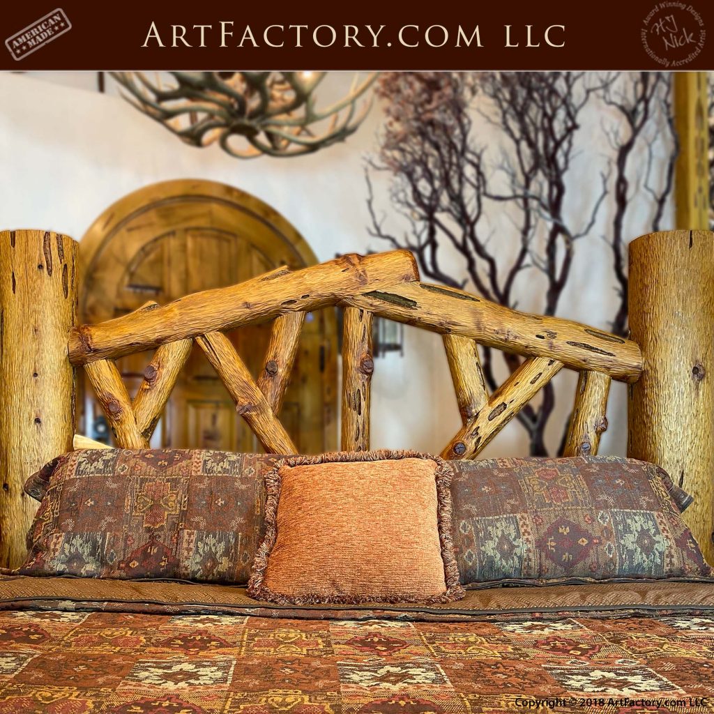Custom Lodge Bed: Genuine Solid Natural Air Cured Timber