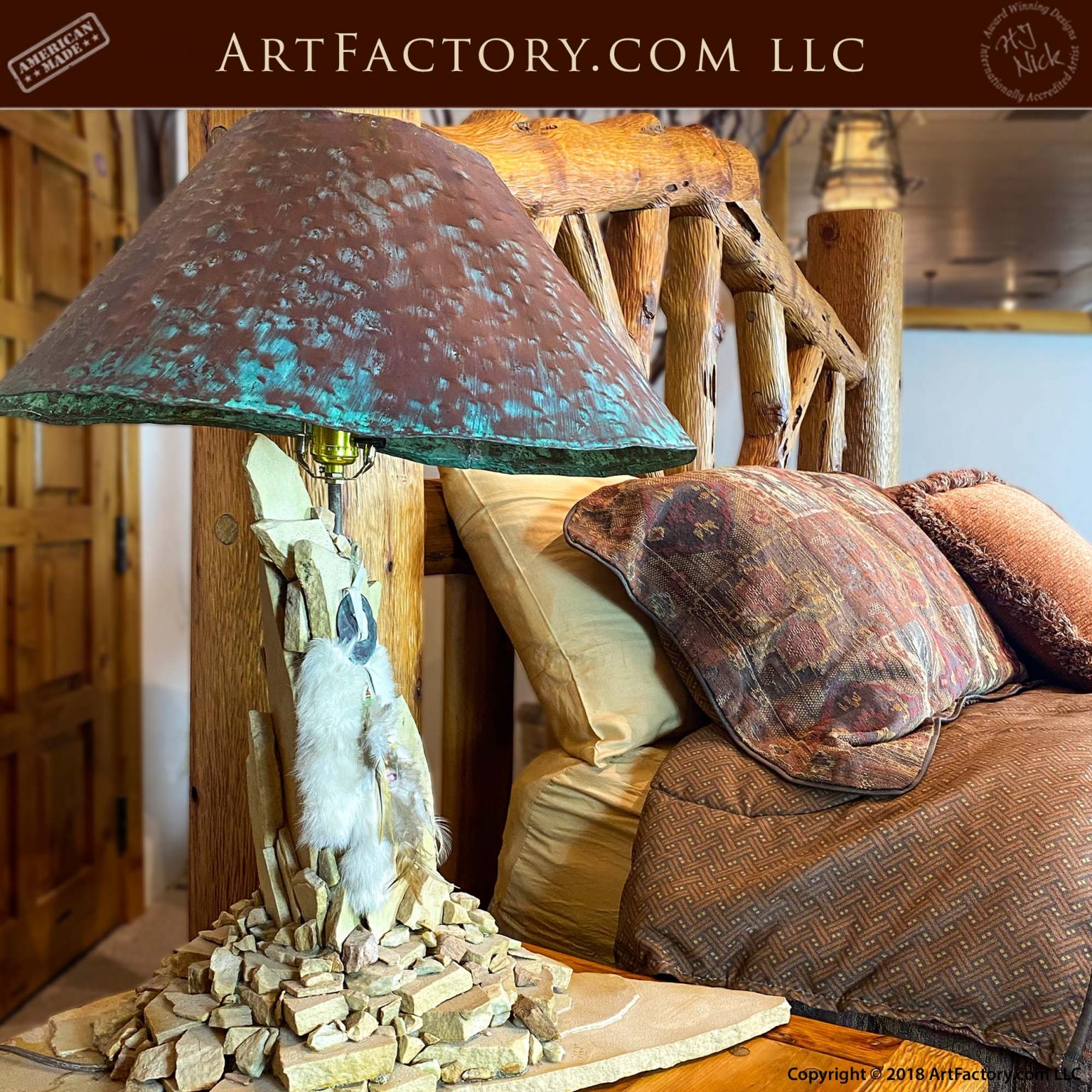 Custom Lodge Bed: Genuine Solid Natural Air Cured Timber