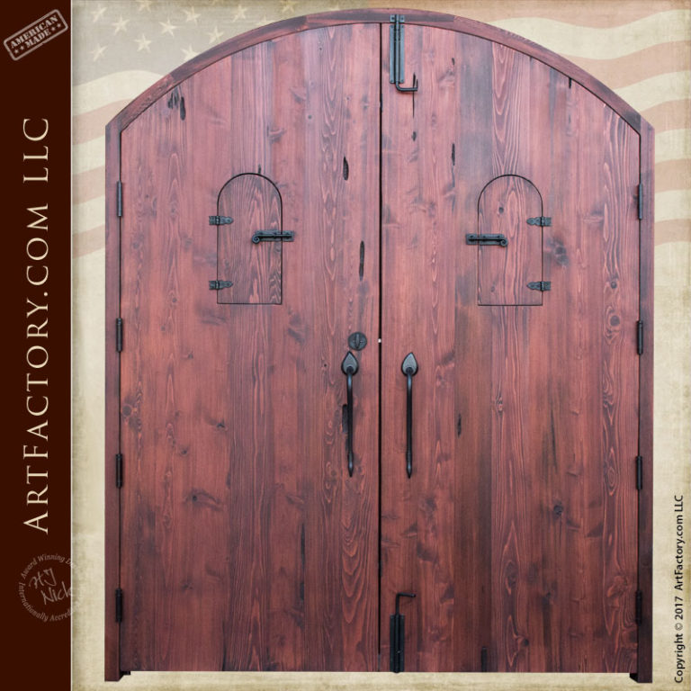Medieval Style Fortress Doors: Includes Fully Customizable Hardware