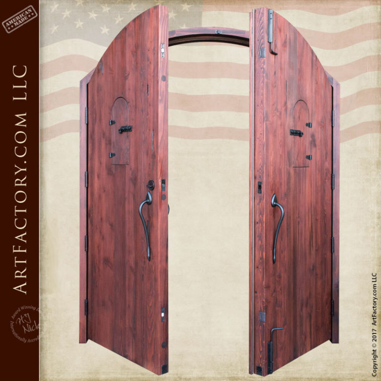 Medieval Style Fortress Doors: Includes Fully Customizable Hardware