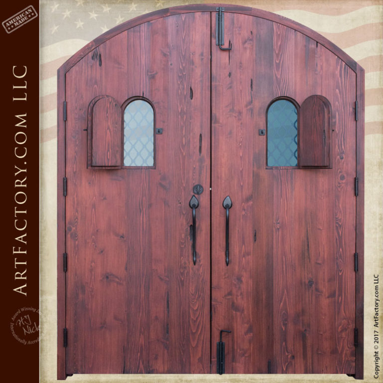 Medieval Style Fortress Doors: Includes Fully Customizable Hardware