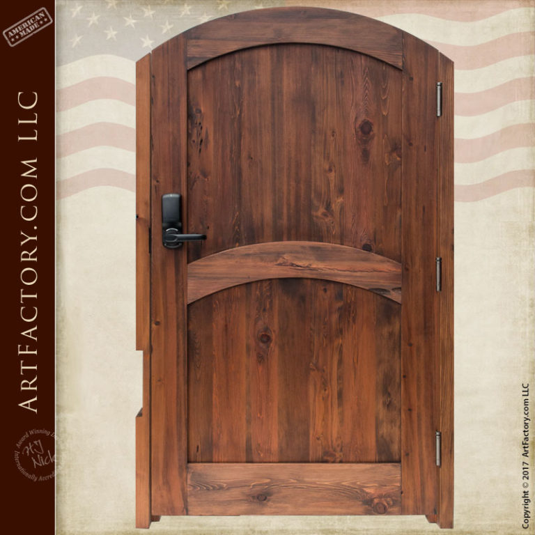 Solid Wood Entry Gate: Maximum Security With Digital Keypad Protection