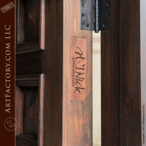 Pyramid Panel Door: Handcrafted Solid Wood Entrance With Speakeasy