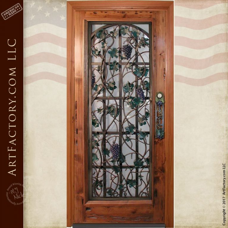 Custom Grape Vine Door Handle: Ideal For Your Wine Cellar Entrance