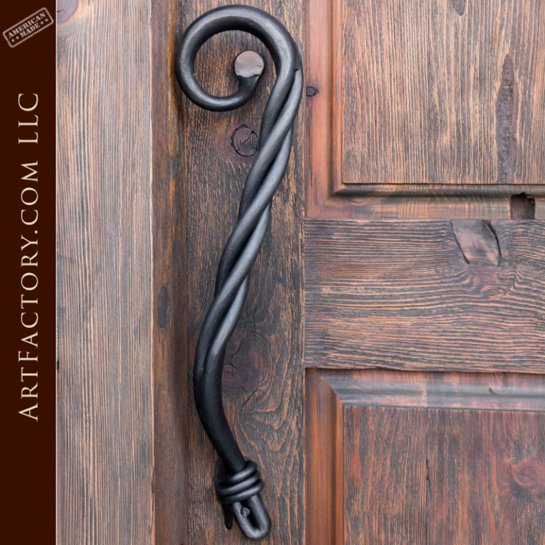 Curved Twist Door Pulls: Hammered And Twisted By Master Blacksmiths
