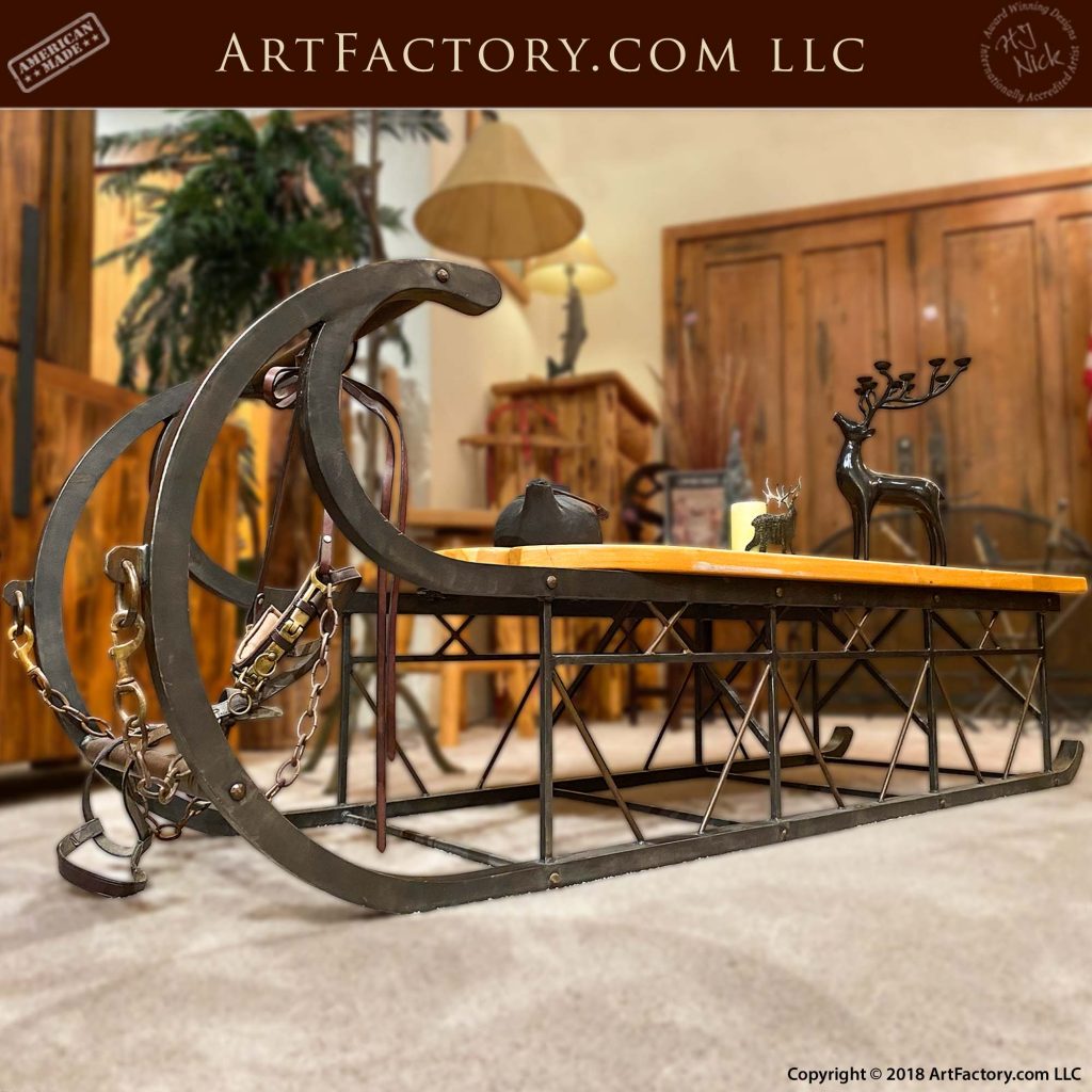 Custom Sleigh Coffee Table: An H.J. Nick Original Design