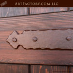 Arched Wooden Garden Gate: Custom Vertical Groove Design