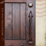 Arched Wooden Garden Gate: Custom Vertical Groove Design