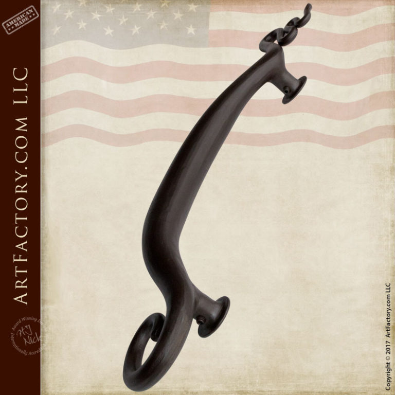 Squiggly Design Custom Door Pulls: Art Nouveau Style Handles