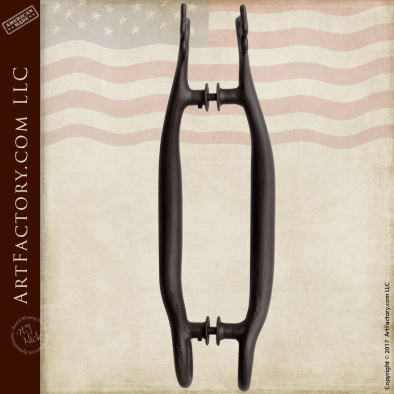 Squiggly Design Custom Door Pulls: Art Nouveau Style Handles