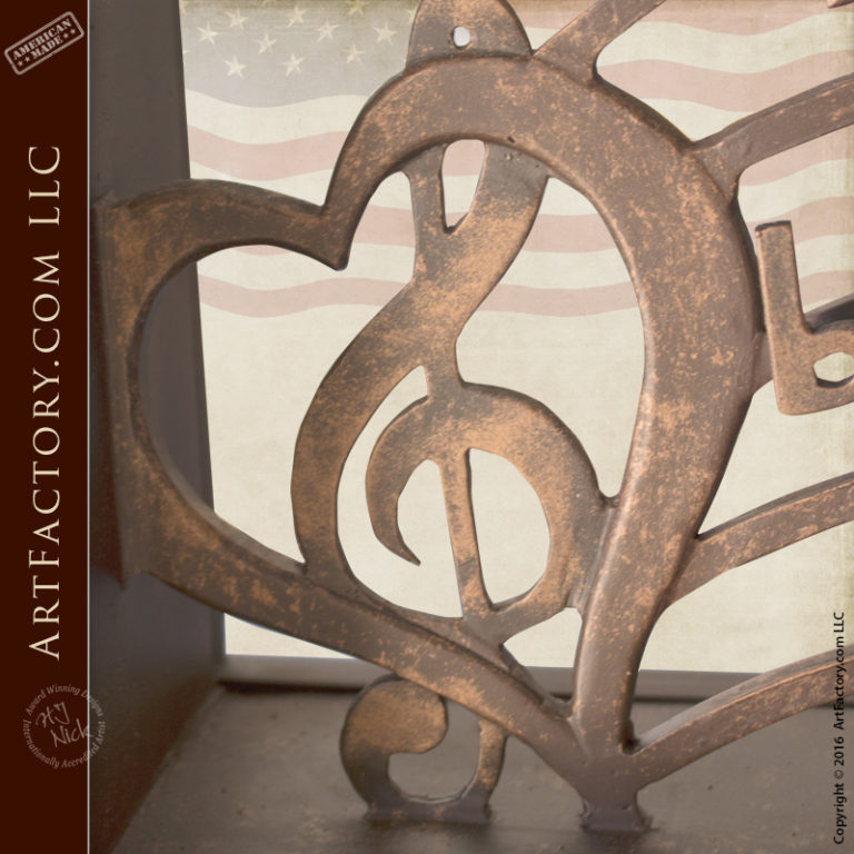 Music Themed Custom Gate: Solid Wood Fortress Style Entry Gate