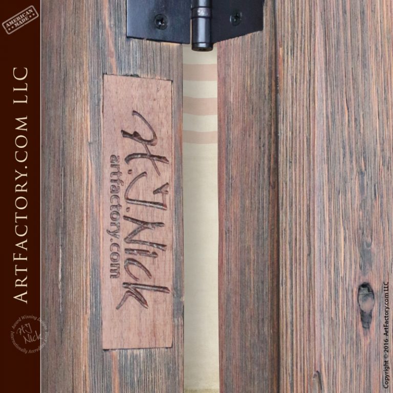 Hand Carved Personalized Door: With Speakeasy And Sidelight