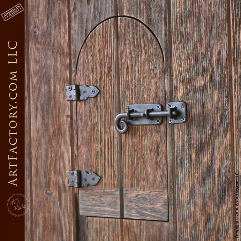 Hand Carved Personalized Door: With Speakeasy And Sidelight