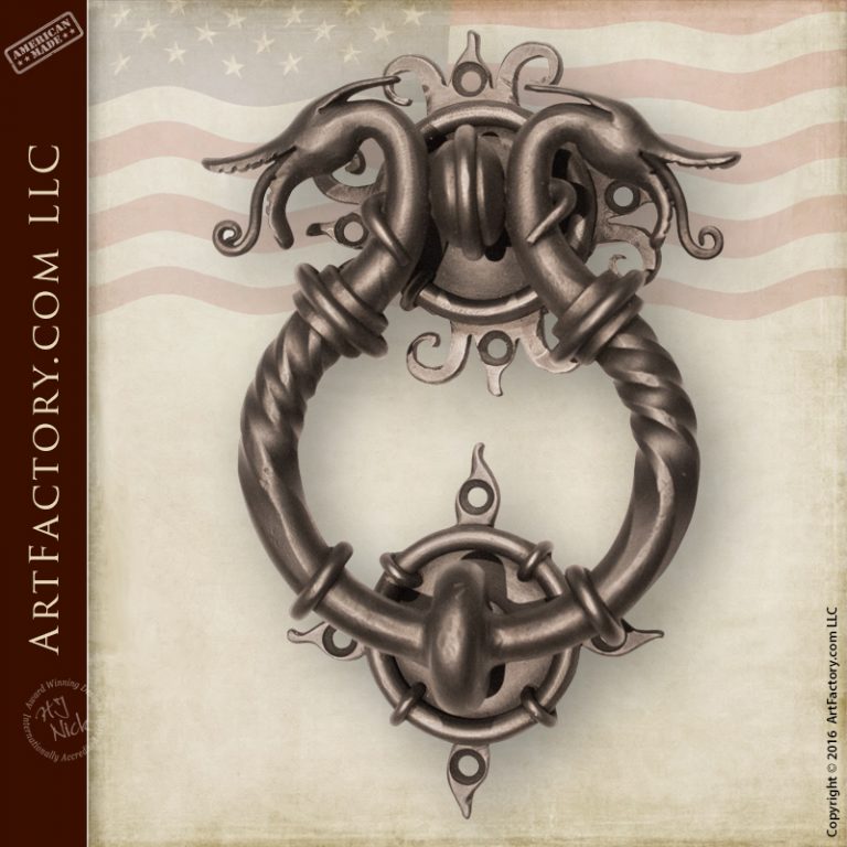 Medieval Style Knocker Gothic Medieval Dragon Door Knocker - Cast Iron ...