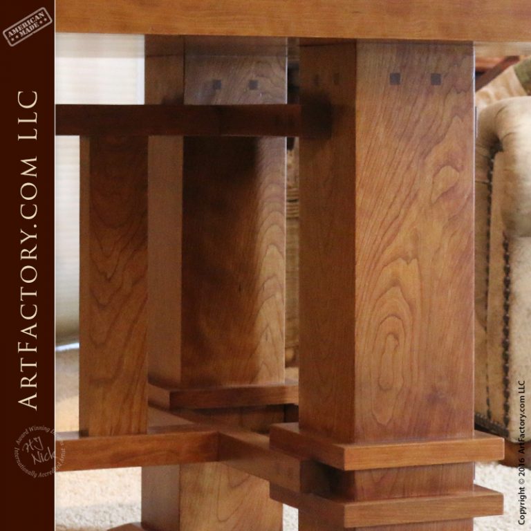 Custom Craftsman Style Table: Frank Lloyd Wright Inspired Design