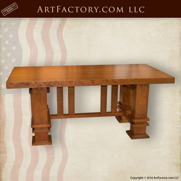Custom Craftsman Style Table: Frank Lloyd Wright Inspired Design