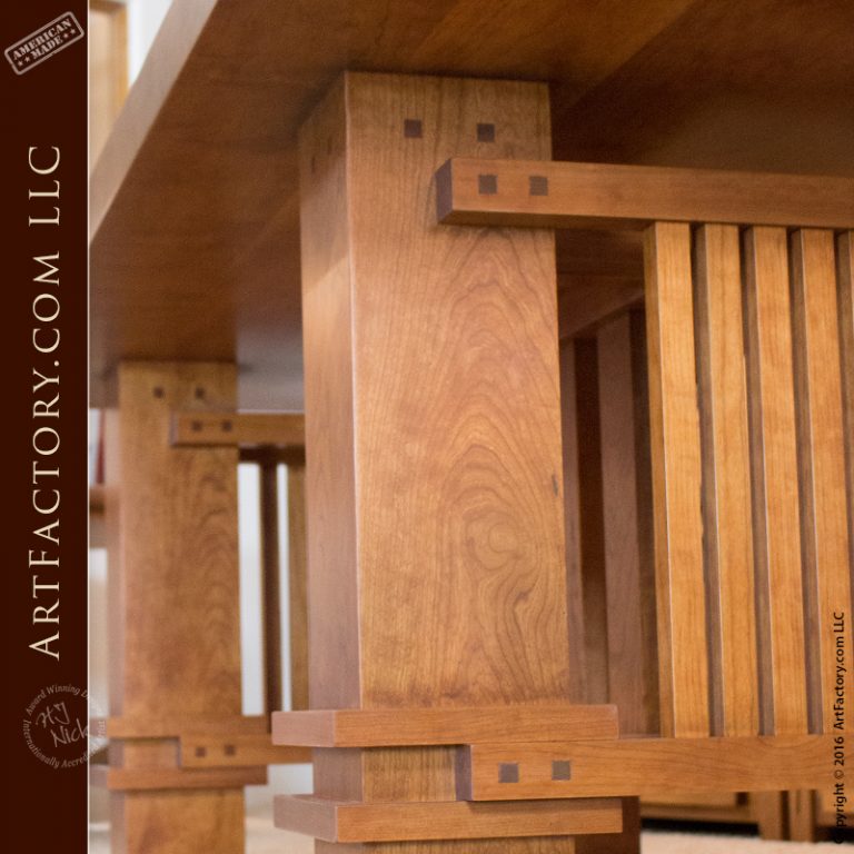 Custom Craftsman Style Table: Frank Lloyd Wright Inspired Design