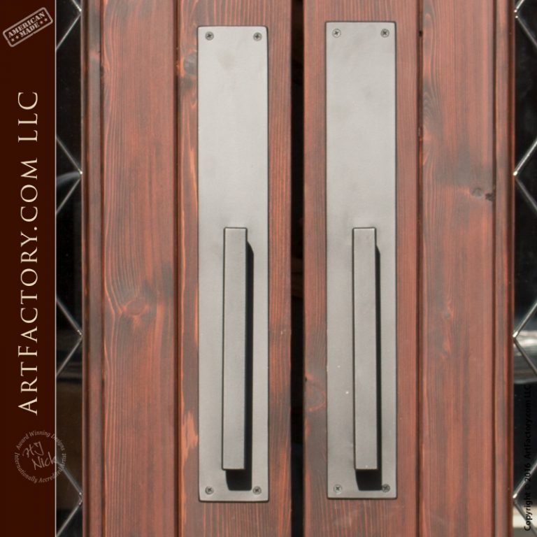 Contemporary Door Handles: Custom Door Pulls & Matching Push Plate
