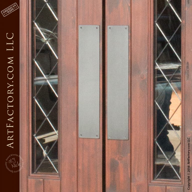 Contemporary Door Handles: Custom Door Pulls & Matching Push Plate