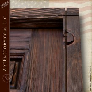 Custom Variable Sized Wood Panel Door: Unique Symmetrical Design