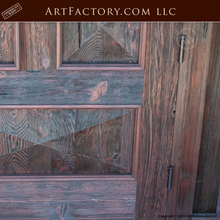 Raised Grain Pyramid Panel Door: With Custom Transom And Sidelights