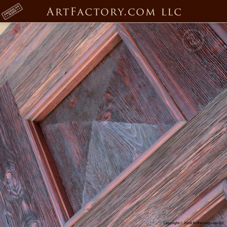Raised Grain Pyramid Panel Door: With Custom Transom And Sidelights