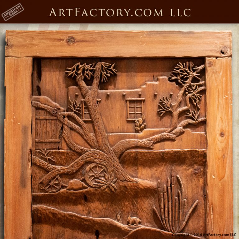 Western Style Hand Carved Door: Fine Art Carvings By One Master's Hands