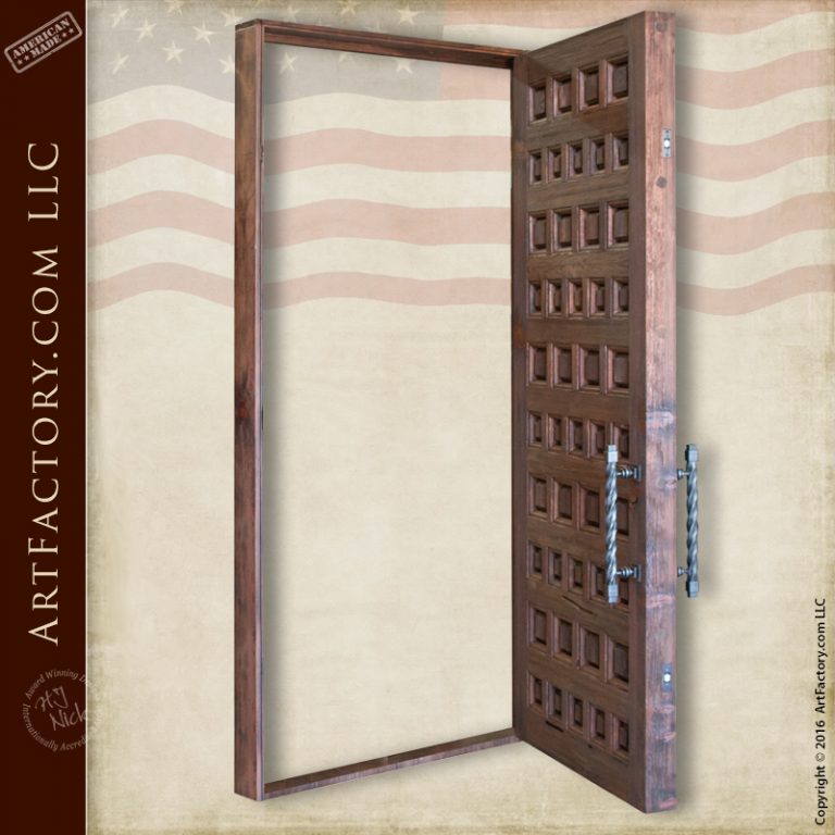 Custom Variable Sized Wood Panel Door: Unique Symmetrical Design