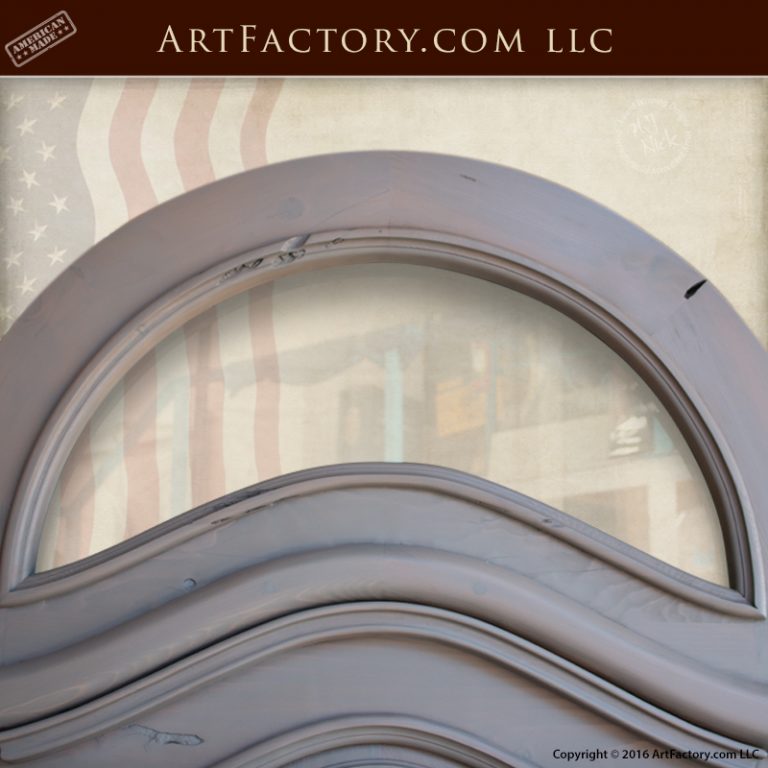 Custom Arched Front Door: With Arch Top Window And Custom Hardware