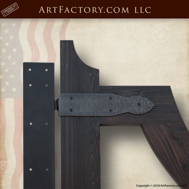 Wooden Driveway Gate: Custom Inverted Arched Design