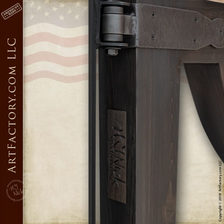 Wooden Driveway Gate: Custom Inverted Arched Design