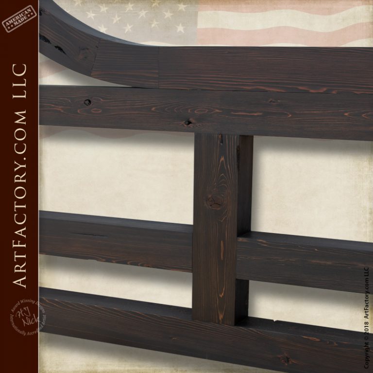 Wooden Driveway Gate: Custom Inverted Arched Design