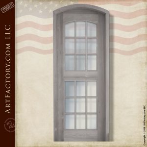 Semi-Arched Top Custom Door: With Hand Forged Hardware