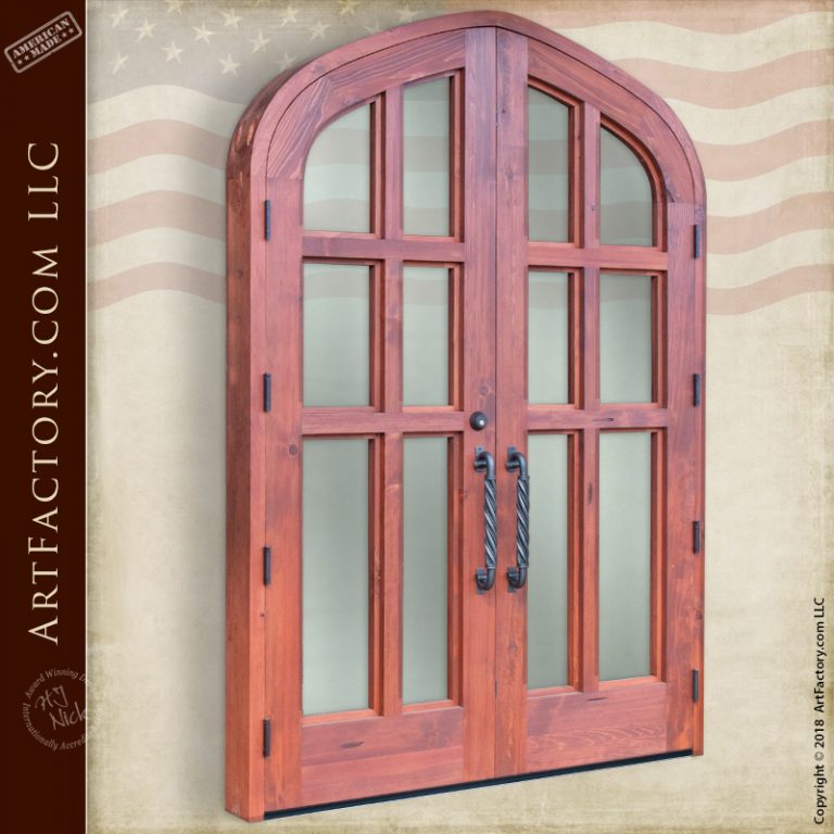 Semi Arched Double Glass Panel Doors: Handmade By Master Craftsmen