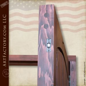 Vertical Groove Panel Door: Solid Wood With Hand Forged Iron Hardware