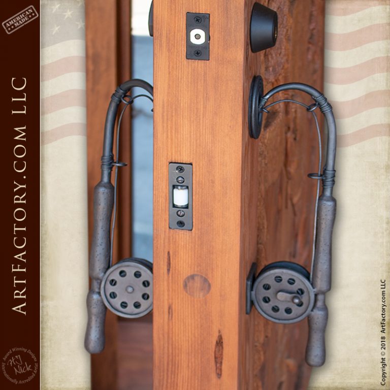 Trout Fishing Theme Door: Fine Art Quality Master Hand Carved