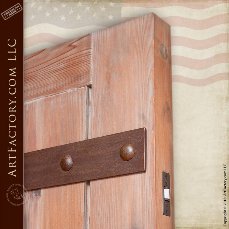 Medieval Fortress Door: With Blacksmith Hand Forged Iron Hardware