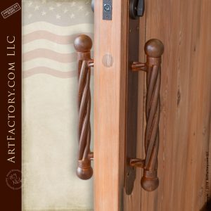 Medieval Fortress Door: With Blacksmith Hand Forged Iron Hardware