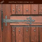 Wooden Castle Gate: With Speakeasy And Hand Forged Hardware