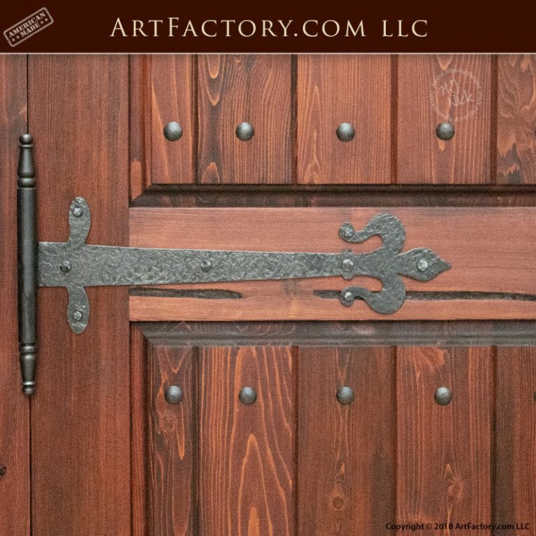 Wooden Castle Gate: With Speakeasy And Hand Forged Hardware